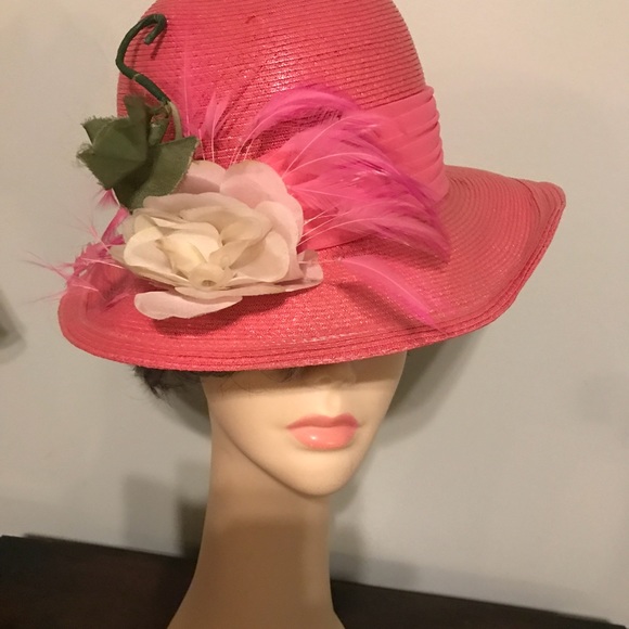 Accessories | Vintage Pink Straw Hat | Poshmark